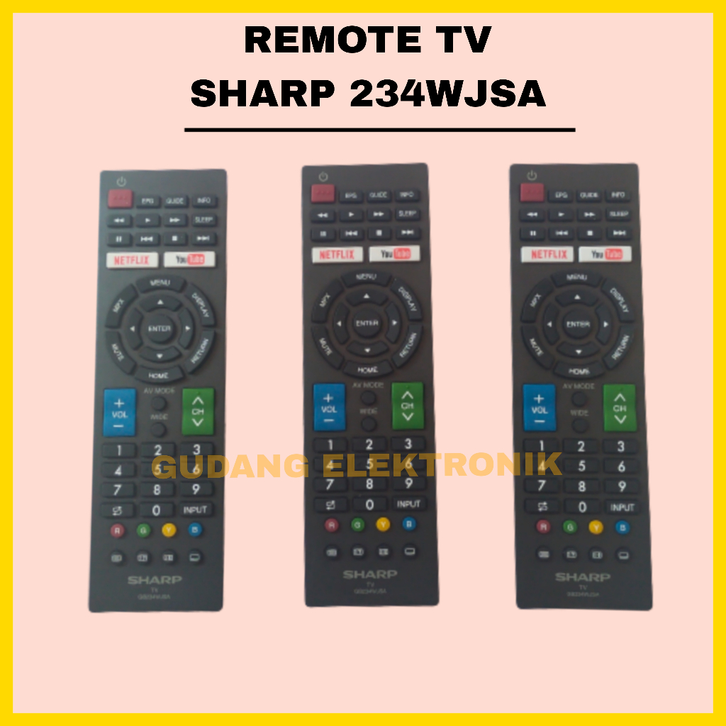 Jual Remote tv led lcd sharp real original seri GB275WJSA | Shopee Indonesia