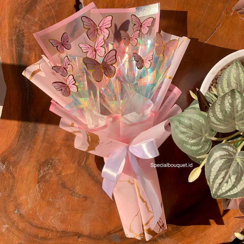 Jual (FREE LAMPU LED) BUKET HOLOGRAM KUPU-KUPU LED/BUTTERFLY BY ...