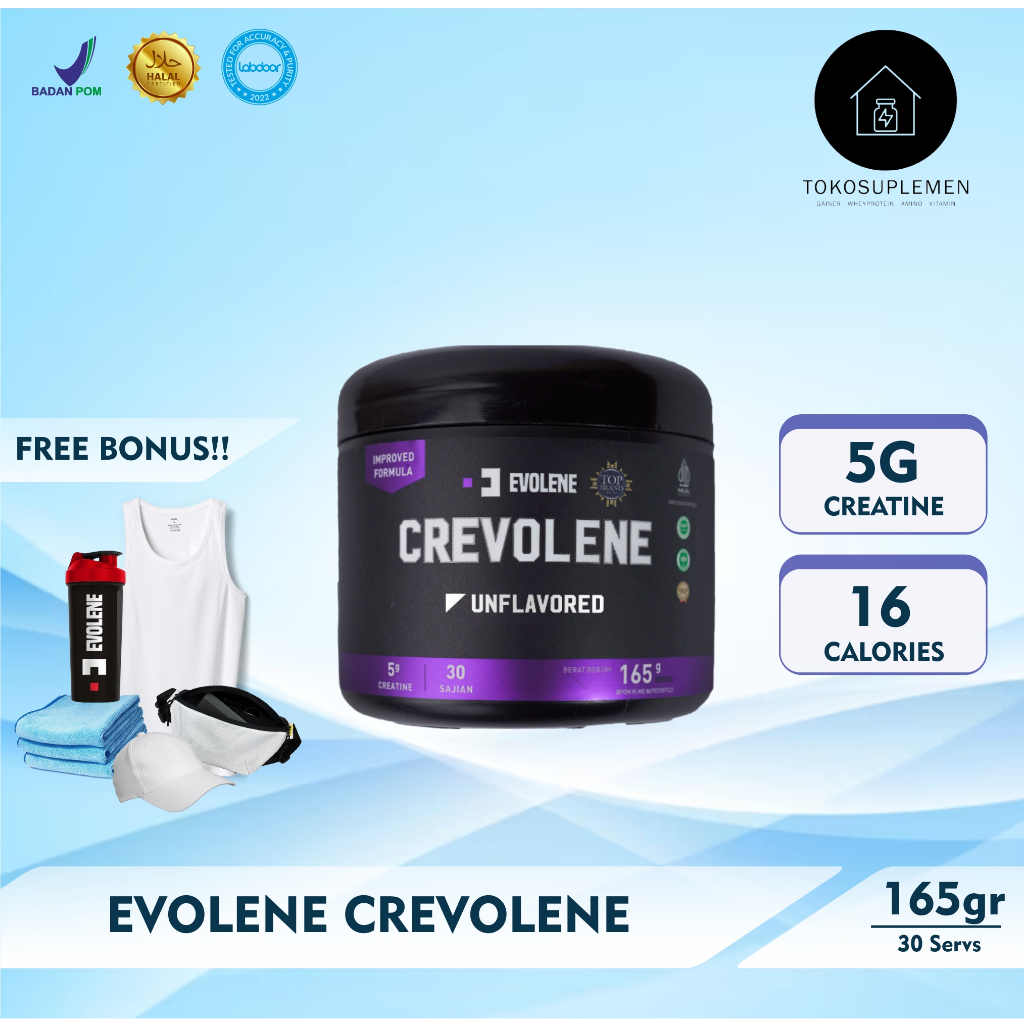 Jual EVOLENE CREVOLENE 30S - CREATINE MONOHYDRATE 30 SERVINGS CREAPURE ...