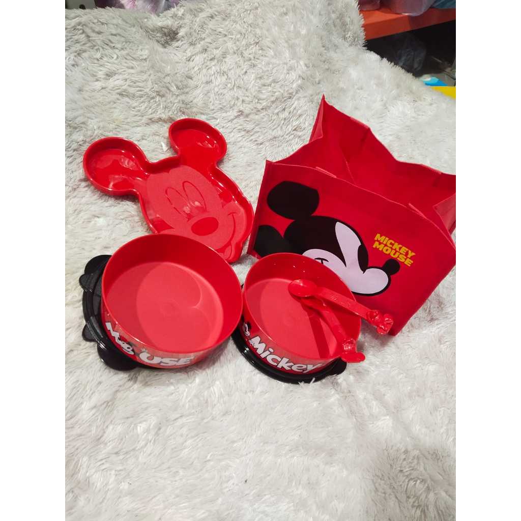 Jual mickey n minnie miki mini meal set tupperware | Shopee Indonesia