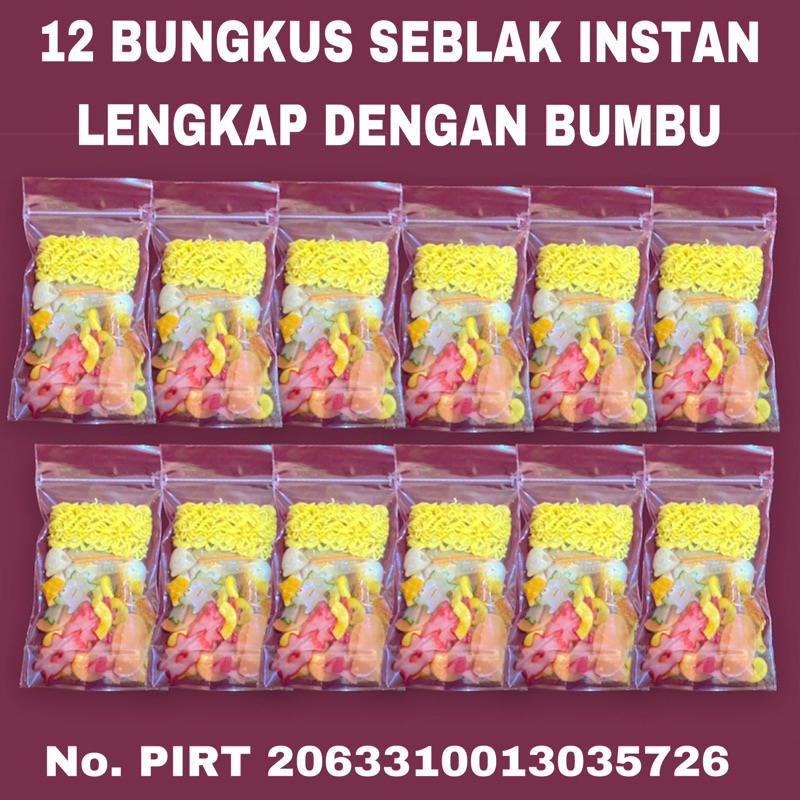 Jual 12 BUNGKUS SEBLAK INSTAN CIKURA KEMASAN POLOS | Shopee Indonesia