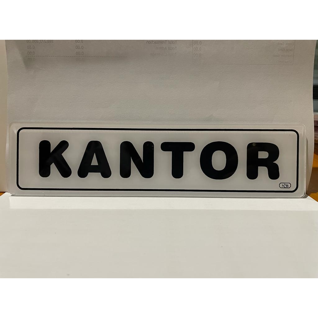 Jual Sign Label Acrylic/Label Akrilik Kecil - Kantor (Putih) 5x20cm ...