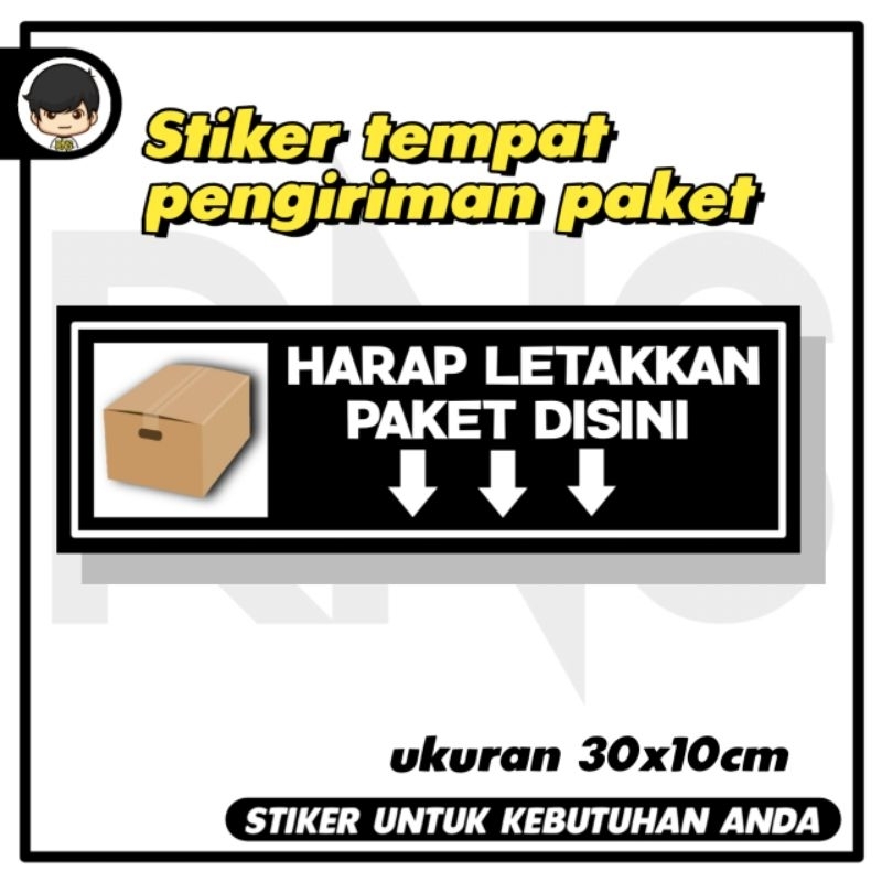Jual Stiker tempat pengiriman paket sticker rambu | Shopee Indonesia