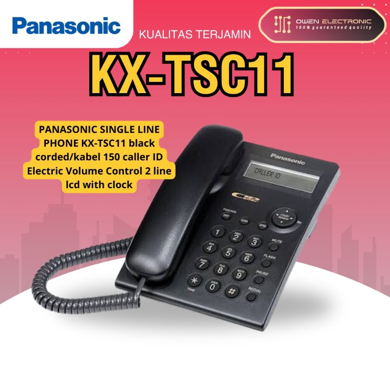 Jual PANASONIC SINGLE LINE PHONE KX-TSC11/ KX-TSC11/KX TSC11 | Shopee Indonesia