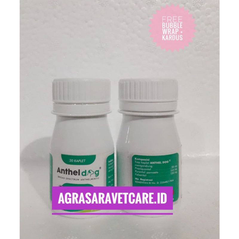 Jual ANTHEL DOG 30 tablet - Obat cacing anjing like DRONTAL DOG PLUS ...