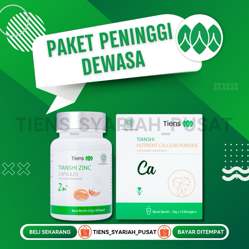 Jual Peninggi Badan Tiens - Tianshi Zinc Capsule & Tianshi Nutrient ...