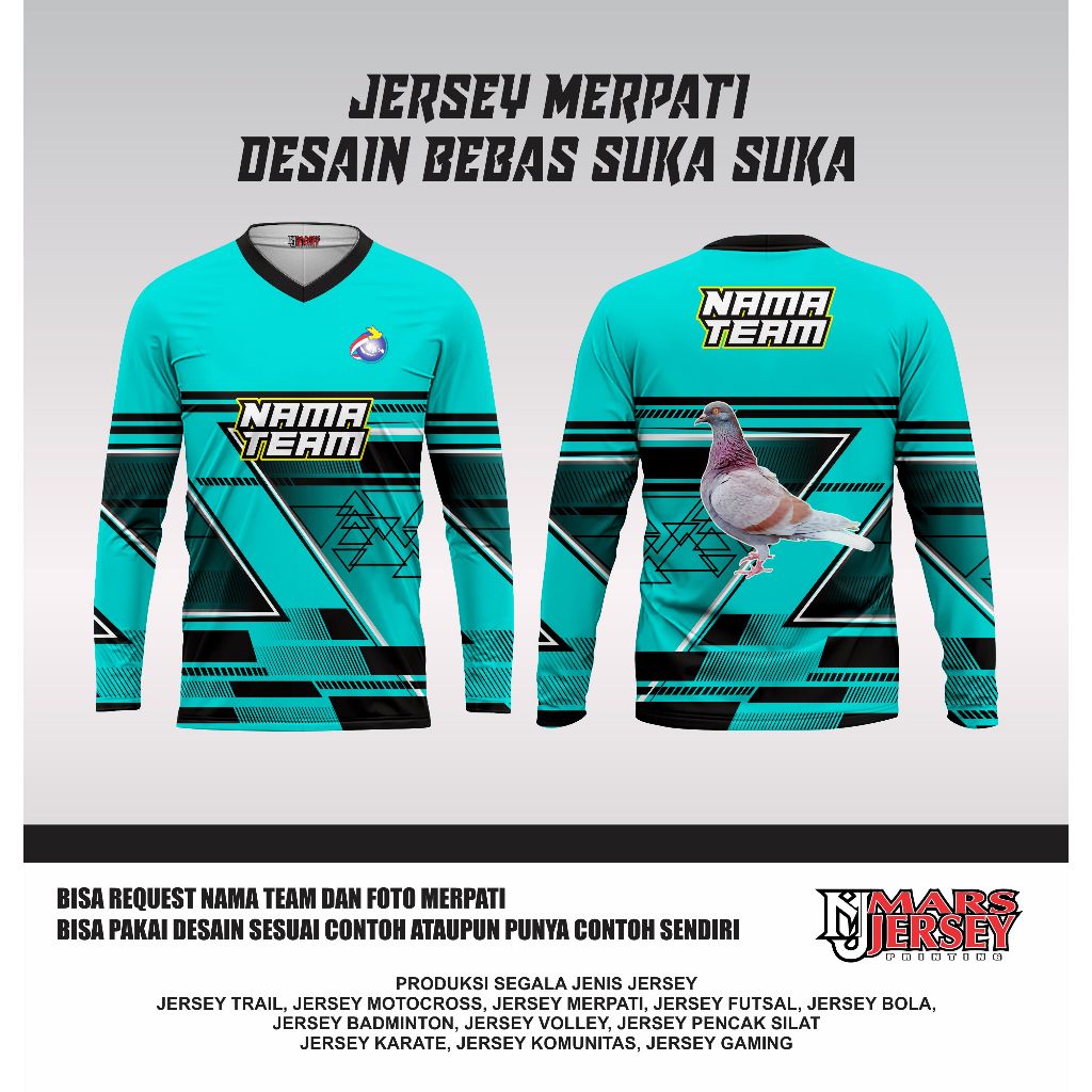Jual JERSEY MERPATI CUSTOM DESAIN PRINTING | Shopee Indonesia