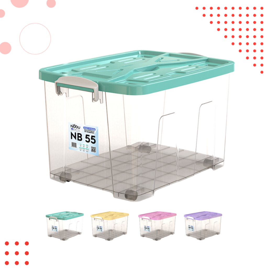 Jual BOX CONTAINER 55 LITER + RODA - Kontainer Box Plastik / Container ...