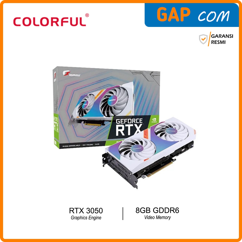 Jual VGA Colorful iGame GeForce RTX 3050 Ultra White DUO OC 8G-V 8GB ...