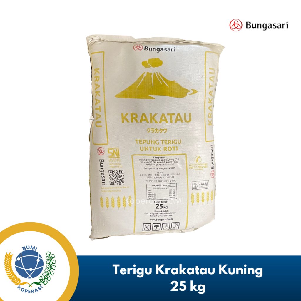 Jual Tepung Terigu Bungasari Krakatau Kuning 25 Kg | Shopee Indonesia