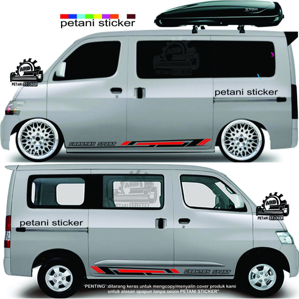 Jual stiker sticker mobil daihatsu grandmax list minimalist cutting ...