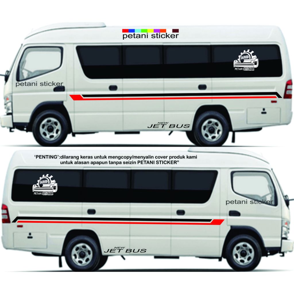 Jual STIKER STICKER MOBIL ELF ISUZUnew jet bus MINI BUS TRAVEL LIST ...