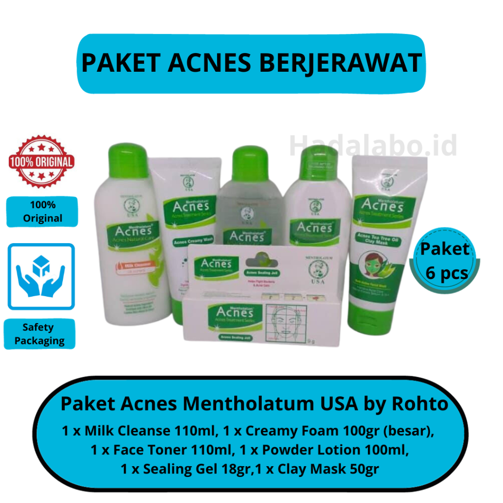 Jual Paket Acnes Mentholatum USA by Rohto 6 pcs (Besar) | Shopee Indonesia