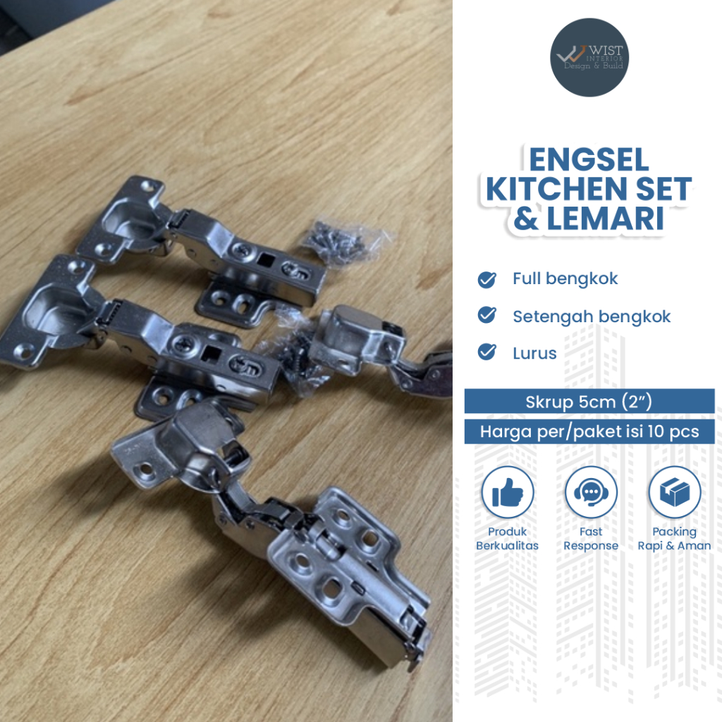 Jual Engsel Sendok Chrome Stanless 1 Set (2 pcs) Cabinet Lemari Kitchen ...