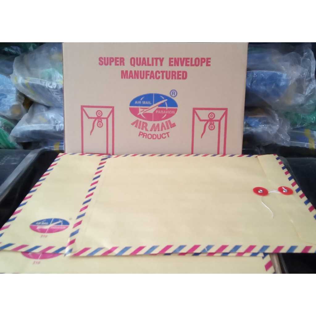 Jual Amplop Coklat Tali Airmail Folio 310 (1pack = 50pcs) | Shopee ...
