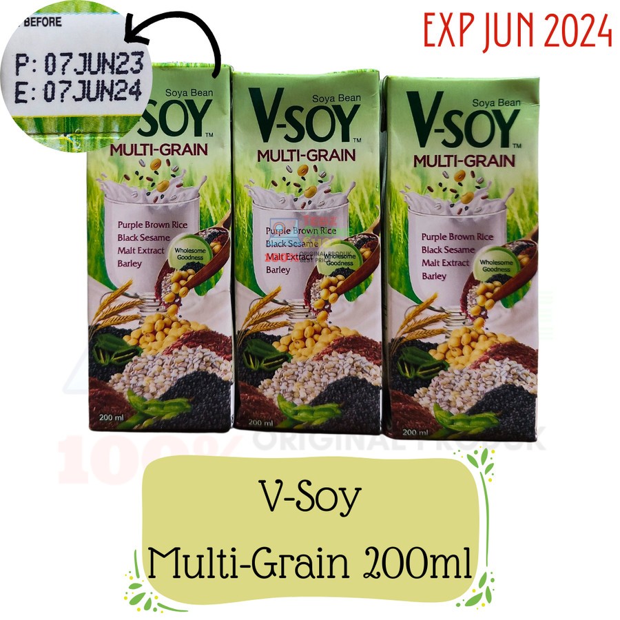 Jual V-Soy Multi Grain / Vsoy Multigrain 200ml | Shopee Indonesia
