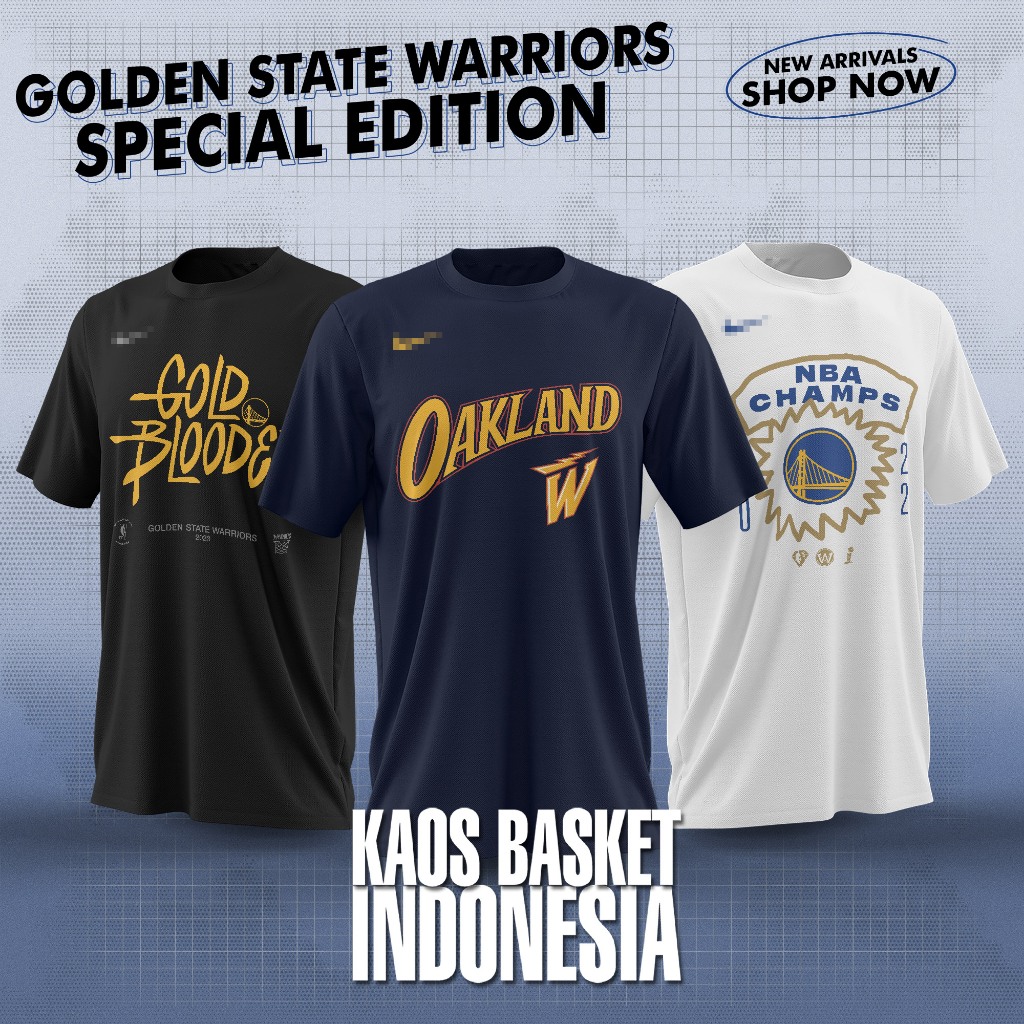 Jual Baju Basket Pria Wanita T shirt basket Kaos GSW Golden State ...