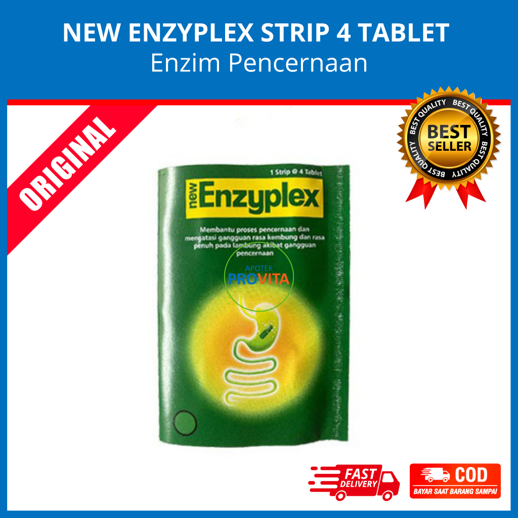 Jual NEW ENZYPLEX STRIP 4 TABLET - Mengatasi Kembung / Maag / Gangguan ...