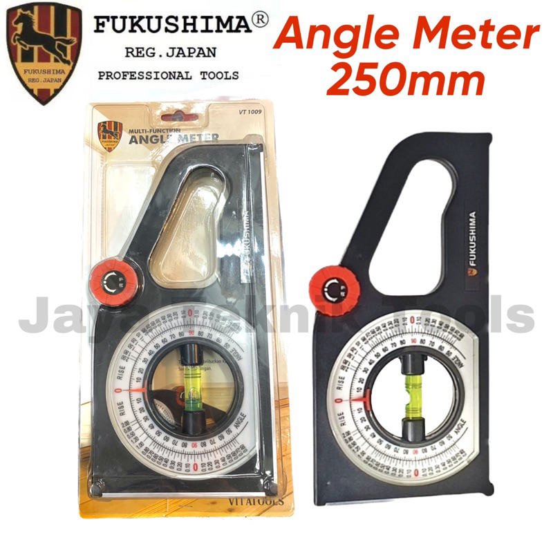 Jual Angle Meter Fukushima Vitatools 250 mm Pengukur Kemiringan Miring ...
