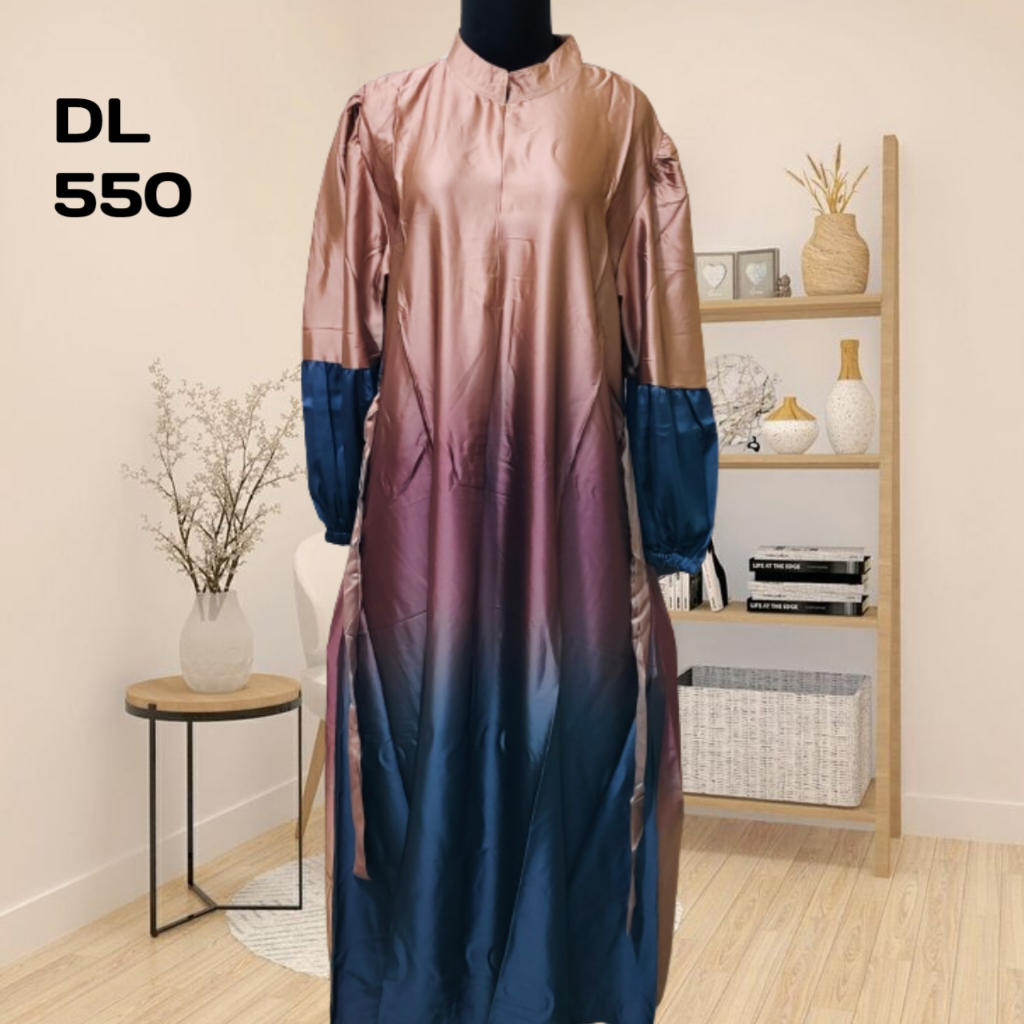 Jual Zhafira dress gamis sutra gradasi silk premium By Zhafira | Gamis ...