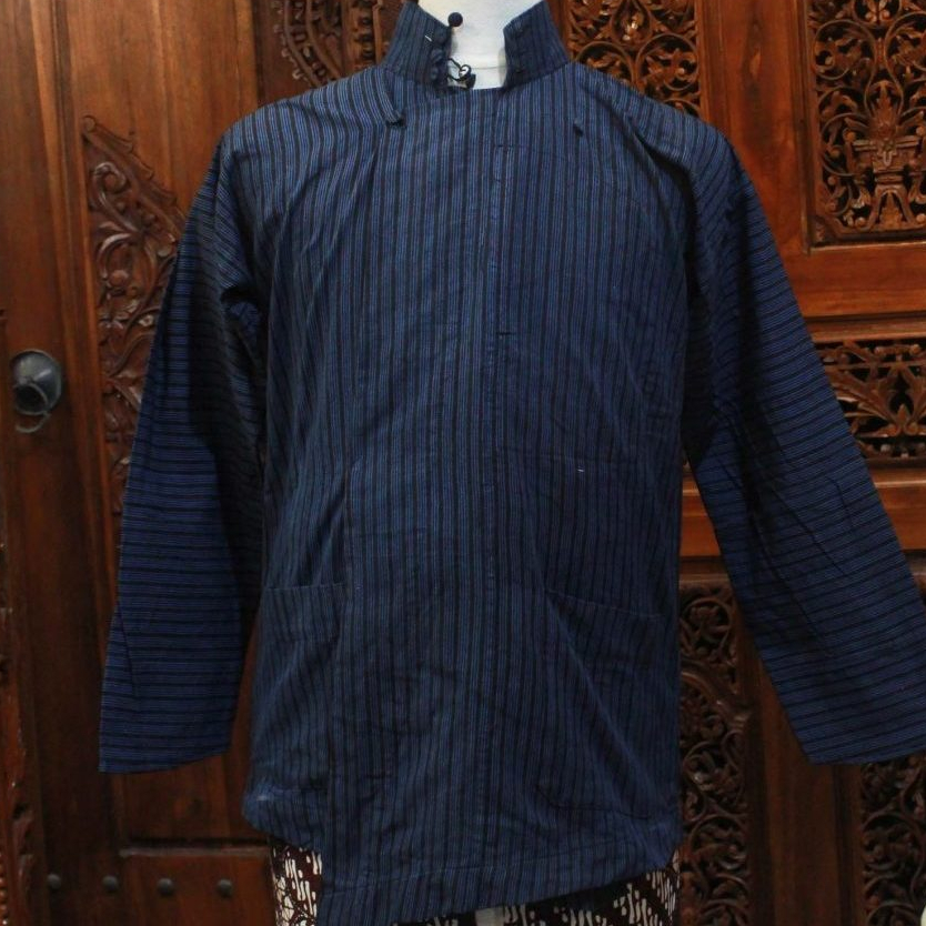 Jual BAJU ATASAN ADAT JAWA/SURJAN LURIK BIRU/SURJAN LURIK ABU DEWASA/SURJAN LURIK PRIA/BAJU ADAT ...