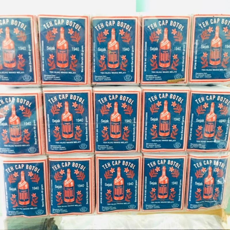Jual teh cap botol biru 10 x 40 gram | Shopee Indonesia