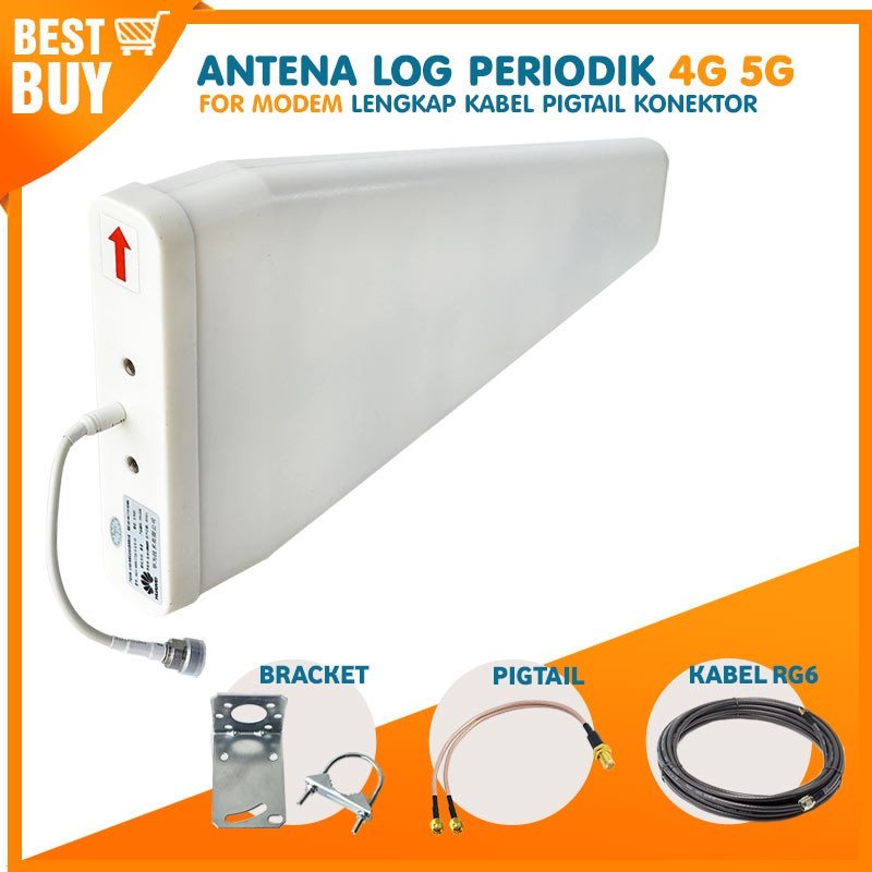 Jual Antena Log Periodik LPDA Original Modem 3G 4G 5G LTE Pigtail SMA ...