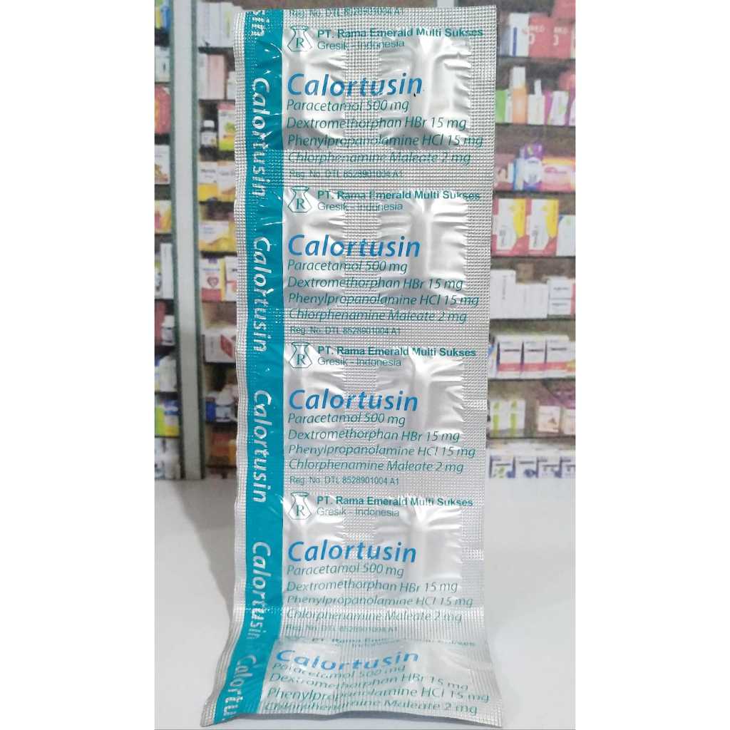 Jual Calortusin 1 Strip Isi 10 Tablet - Obat Batuk Pilek Demam | Shopee ...