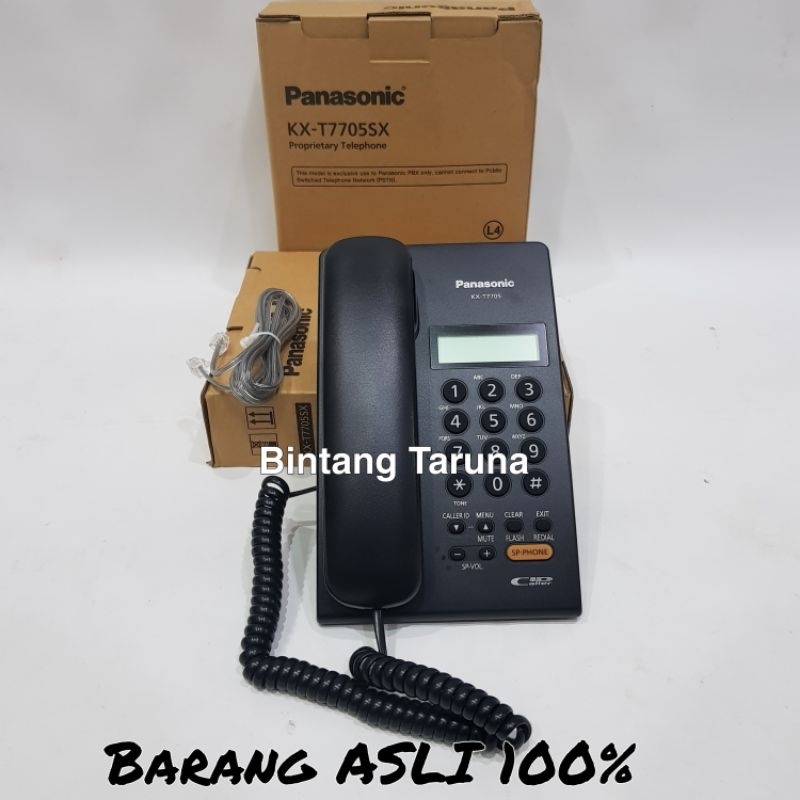 Jual Telepon Kabel Panasonic KX-T7705 Telepon Panasonic T7705 (Hitam) | Shopee Indonesia
