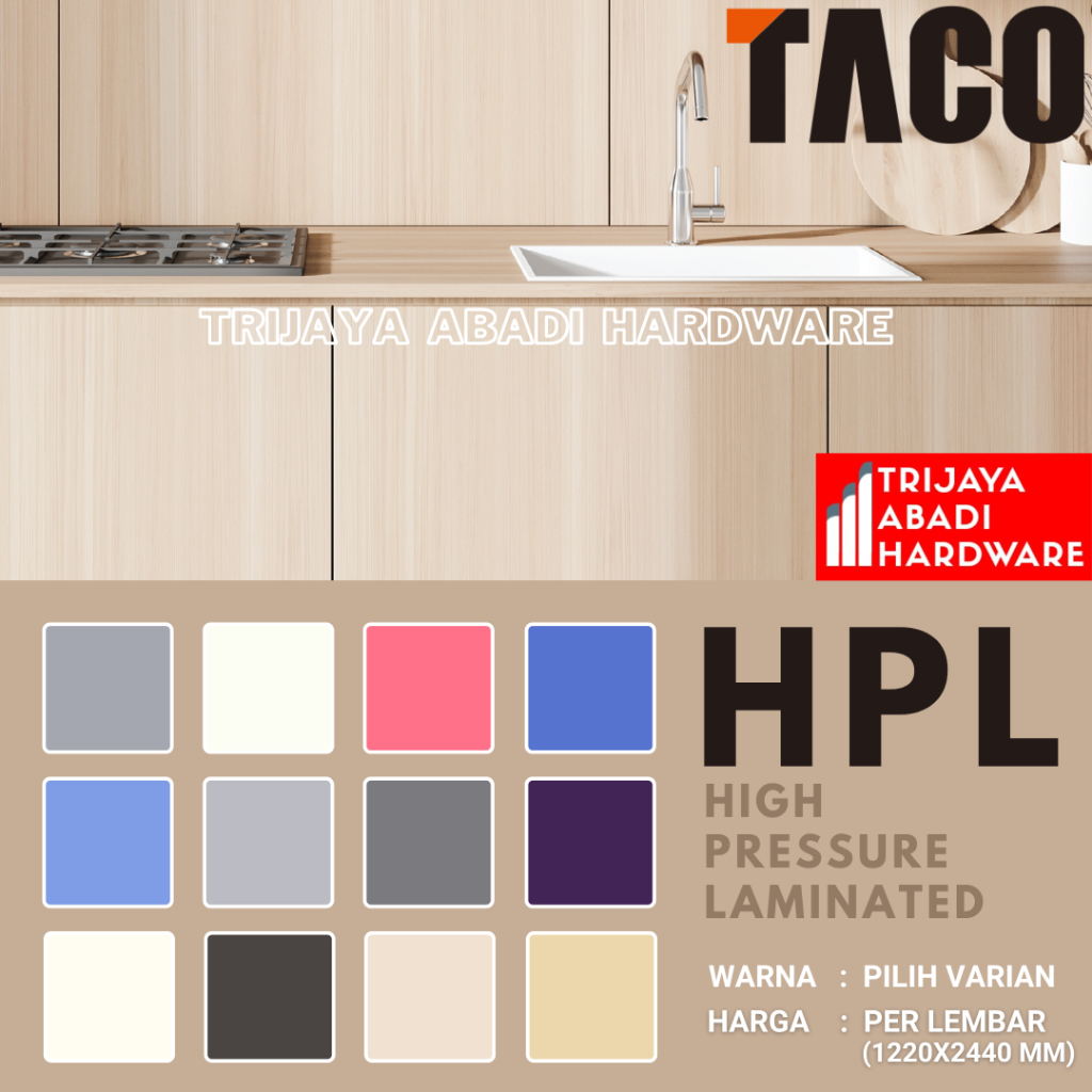 Jual Taco HPL 015 - 052 AA Solid Series Pelapis Furniture Laminate | Shopee Indonesia