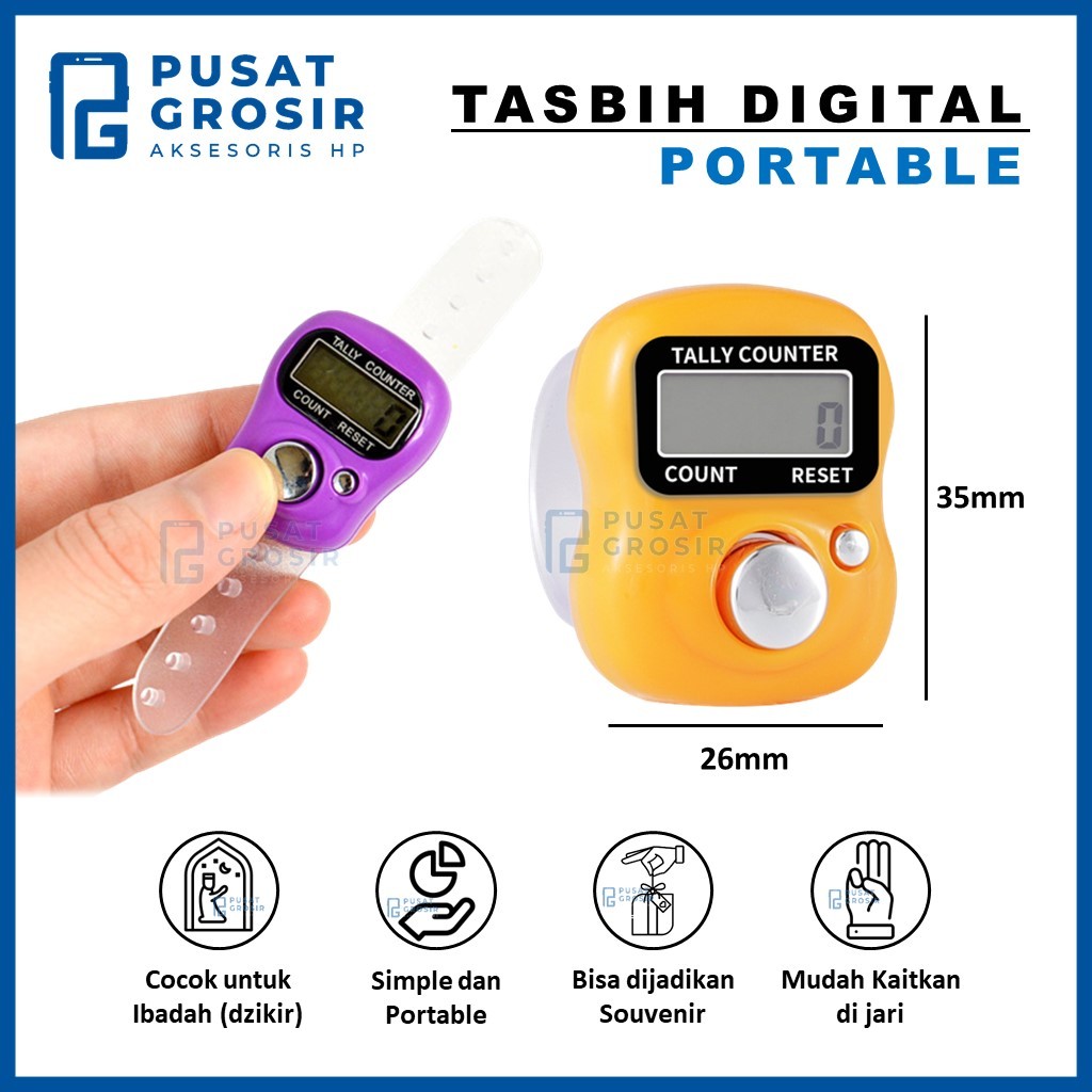 Jual Tasbih Digital Mini Ring Elektrik Alat Hitung Dzikir Elektronik ...