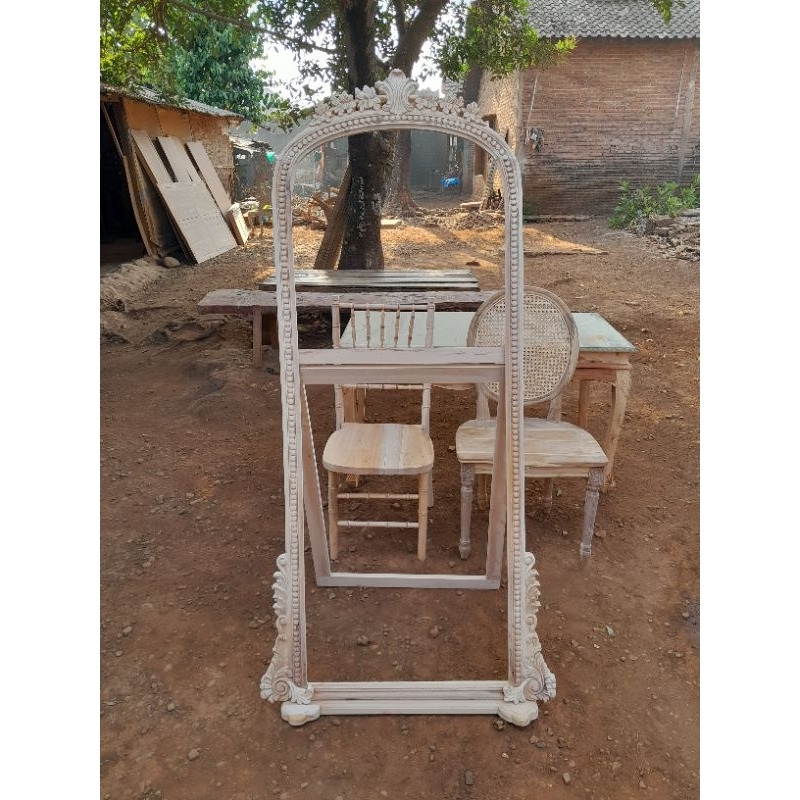 Jual kaca full body ukiran kayu jepara, mirror wedding sign | Shopee ...