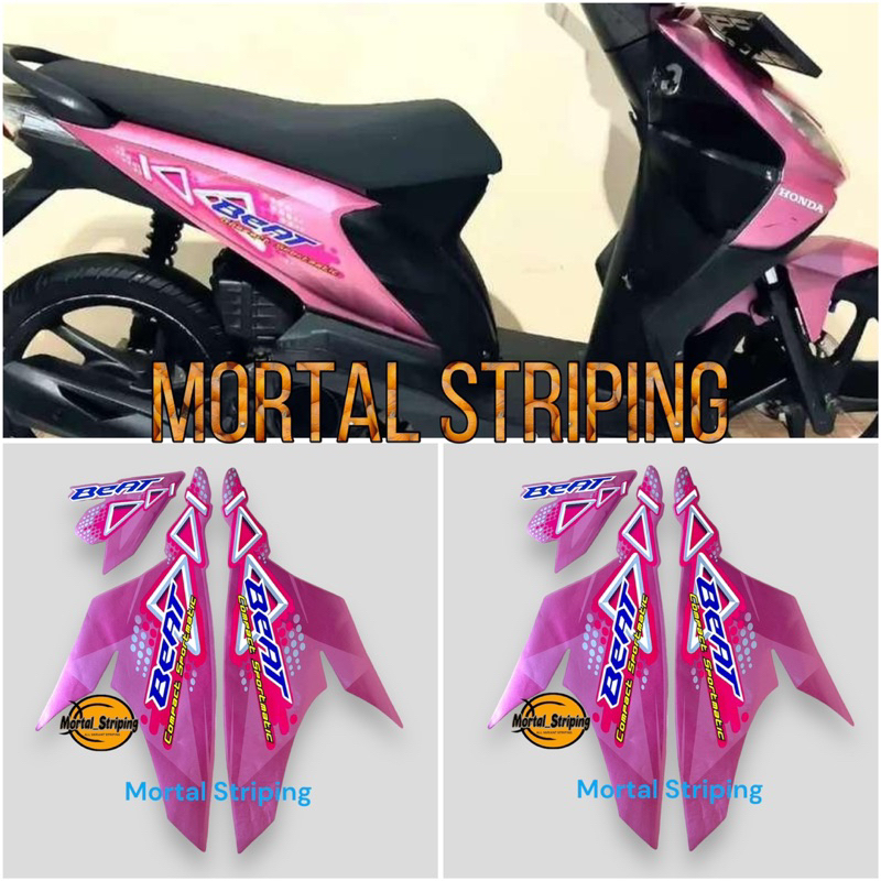 Jual STIKER STRIPING LIS BODY BEAT KARBU 2010 2011 PINK STANDAR ...