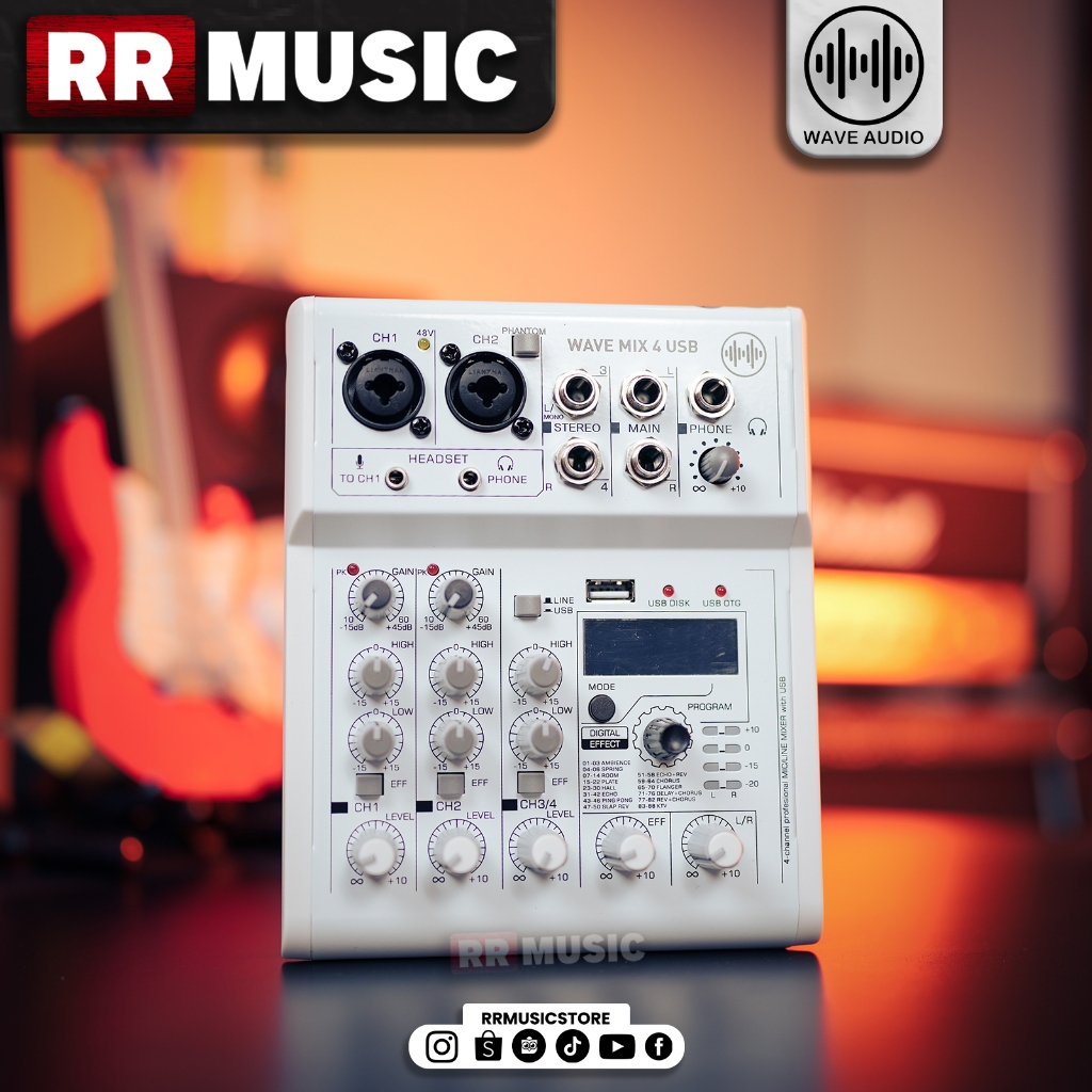 Jual Mixer 4 Channel Wave MIX4USB with USB Audio Interface WAVE MIX4 ...