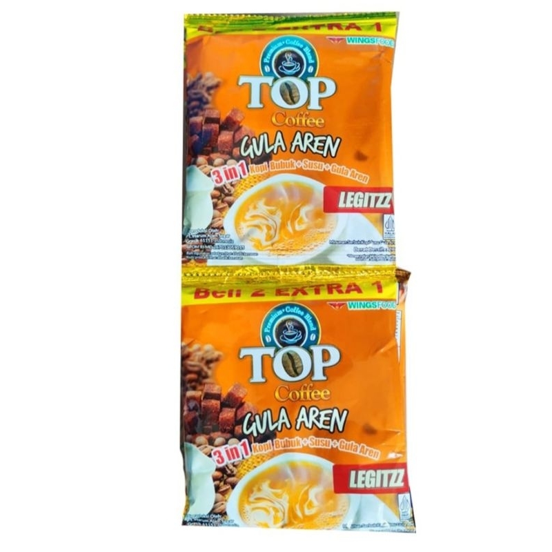 Jual Top Kopi Susu Gula Aren 3in1 Tubruk 27gr isi 15 Sachet | Shopee ...