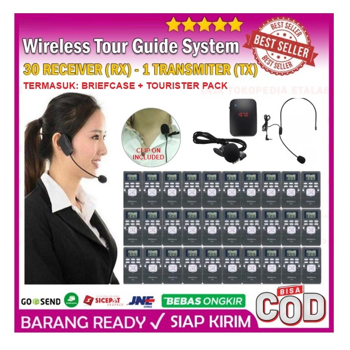 Jual WIRELESS TOUR GUIDE SYSTEM 30CH - 30RX - 1TX - PROMICK TGS-SERIES ...
