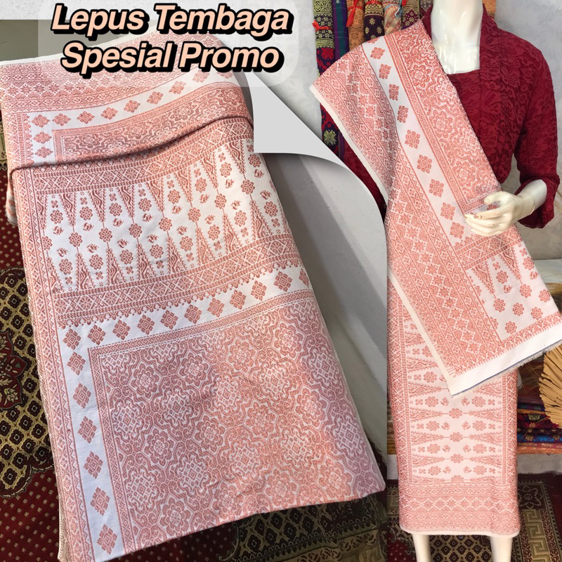 Jual SONGKET LEPUS TEMBAGA SPESIAL PROMO PEACH OTAK UDANG - ASLI TENUN ILHAM SONGKET PALEMBANG ...