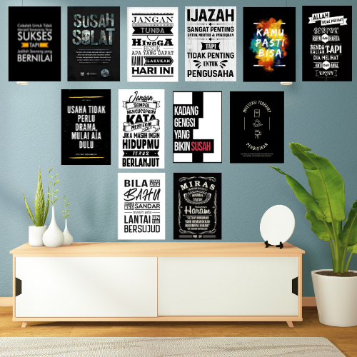 Jual POSTER DINDING QOUTE/POSTER KATA-KATA/HIASAN DINDING/POSTER ...