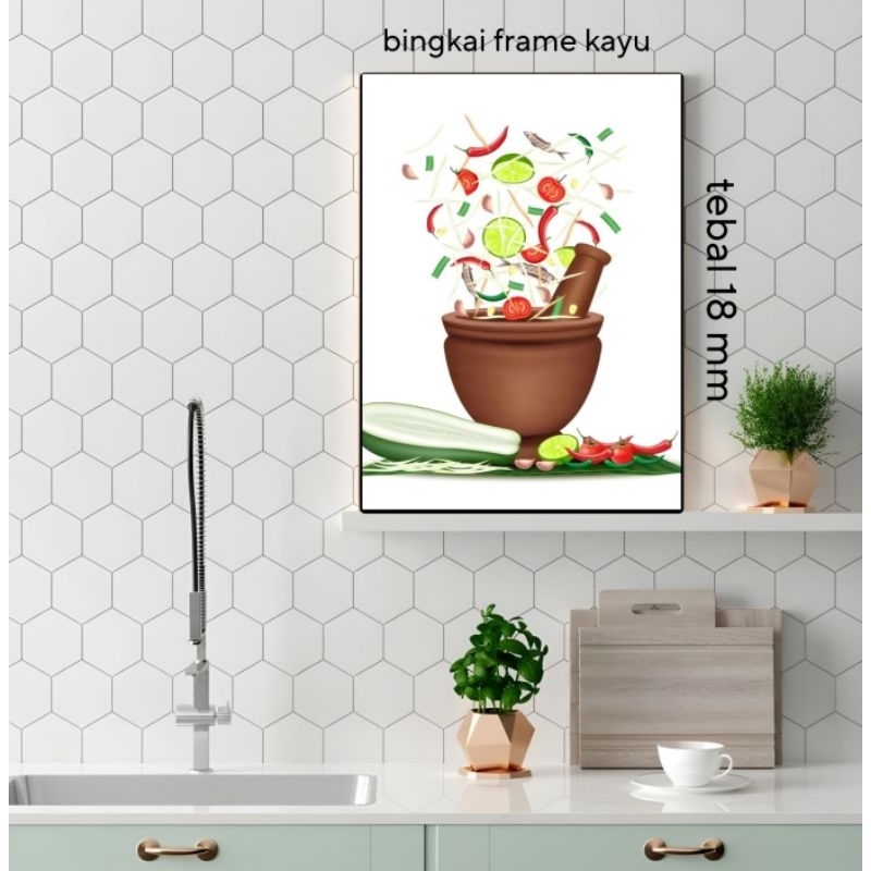 Jual Poster dinding dekorasi dapur gambar masakan ukuran 47x31, hiasan ...