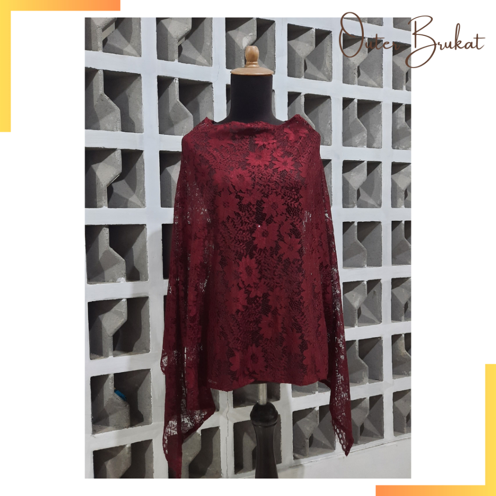 Jual Atasan Kebaya Outer Wanita Brukat Murah Modern Simple Elegan Baju ...