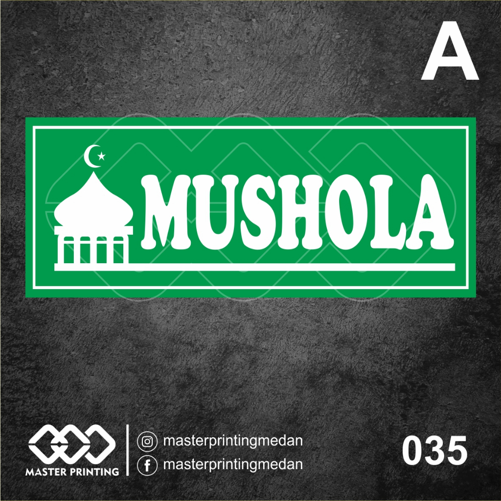Jual 035 - Stiker Mushola, Stiker Label Mushala, Sticker Vinyl, Premium ...