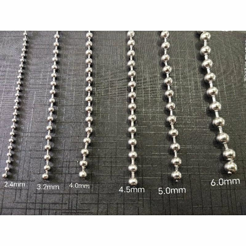 Jual Kalung Biji lada Baja putih anti karat ada 6 ukuran diameter biji ...