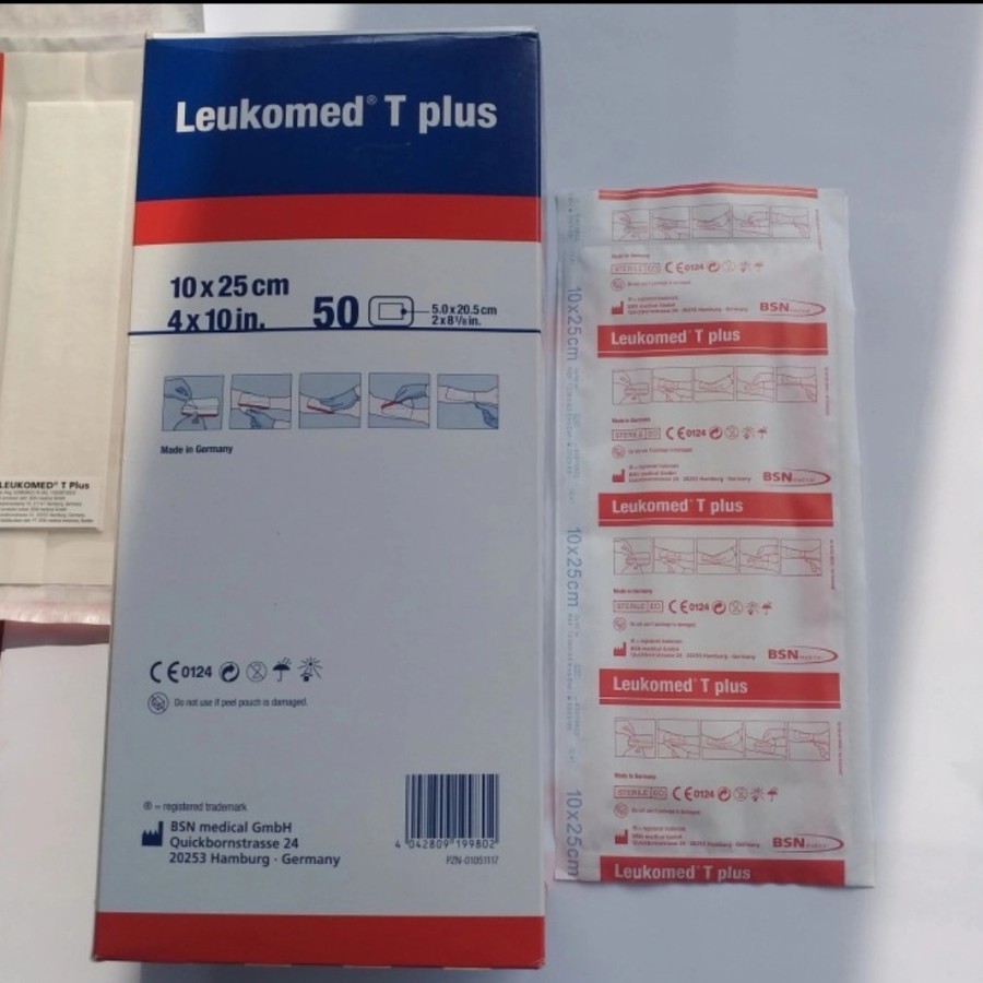 Jual LEUKOMED T PLUS STERILE EO 10x25cm - PLASTER TRANSPARAN ANTI AIR ...