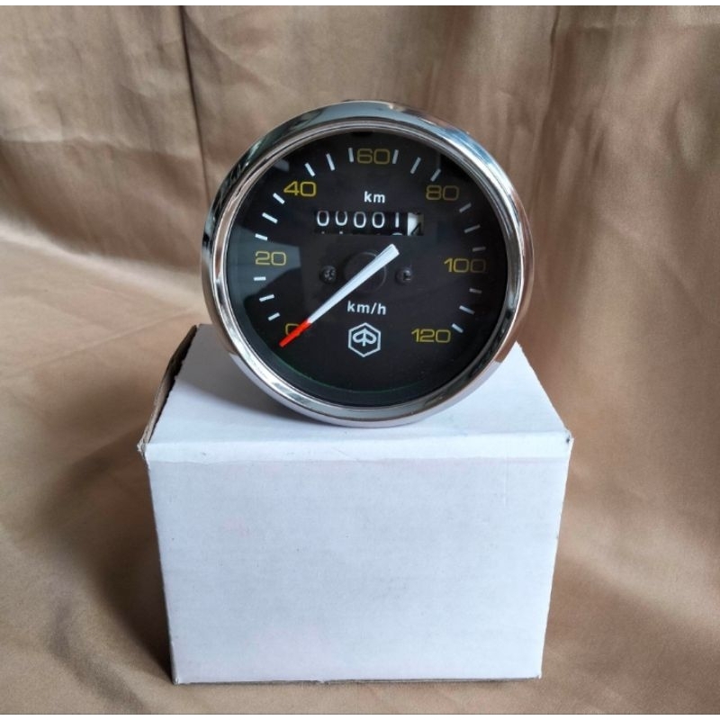 Jual speedometer spidometer vespa px ps lama import logo chung chrome ...