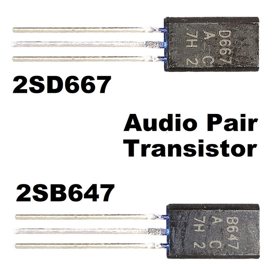 Jual Transistor 2SD667 2SB647 NPN-PNP Audio Pair Pre Amplifier TR D667 B647 | Shopee Indonesia