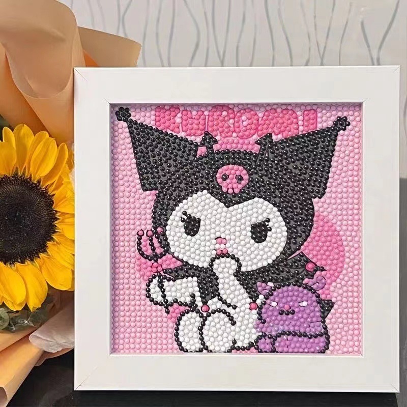 Jual DIY DIAMOND PAINTING Kuromi FOTO FRAME BINGKAI FOTO STIKER DIY ...