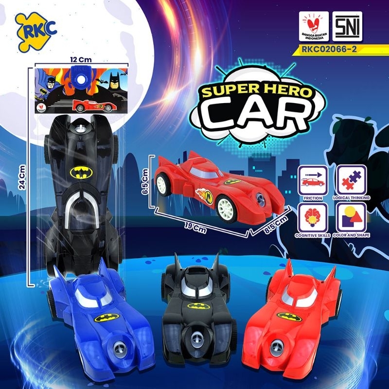 Jual Mainan anak mobil dorong friction karakter superhero batman ...