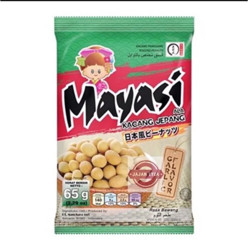 Jual Kacang Mayasi Mayashi Jepang 65 gr g 65gr 65g rasa garlic bawang ...