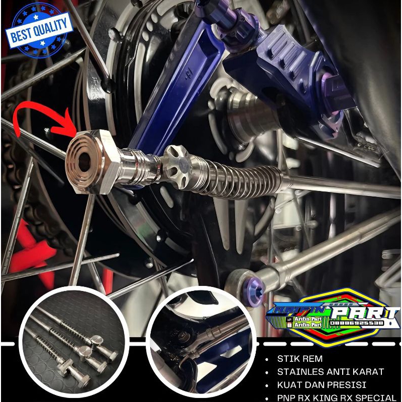 Jual STIK REM BELAKANG STANLIS UKIRAN PNP RX KING RX S HONDA CB GL MP ...