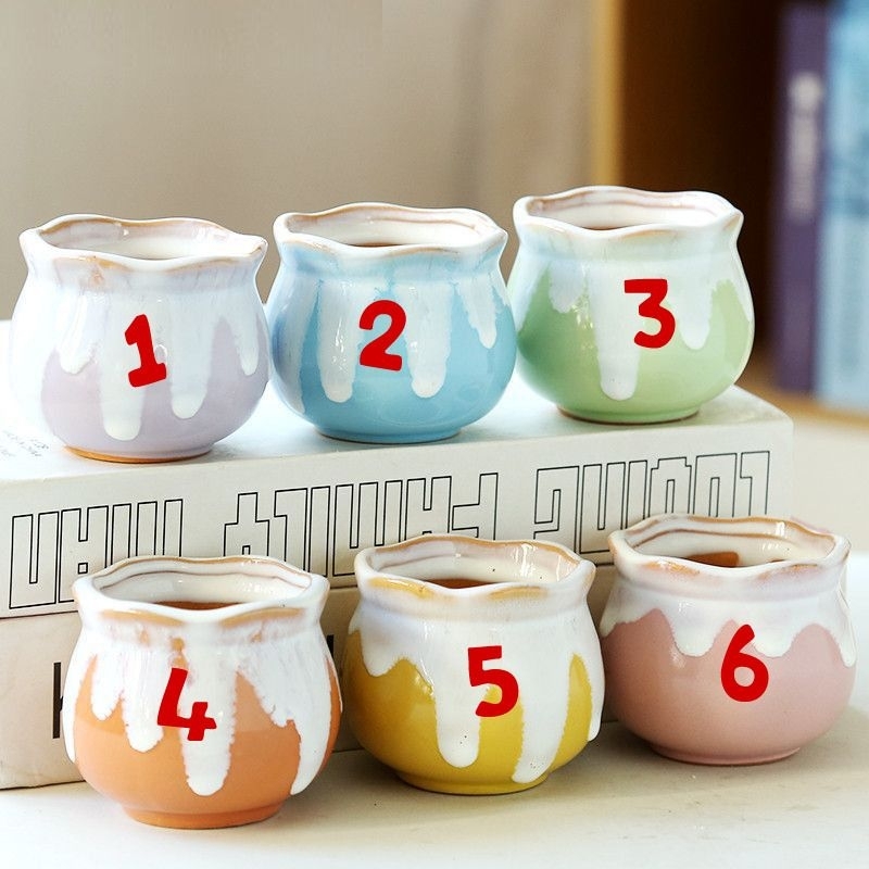 Jual Pot Keramik Glossy Mini Imut Lucu Banget (Jual Satuan) | Shopee ...